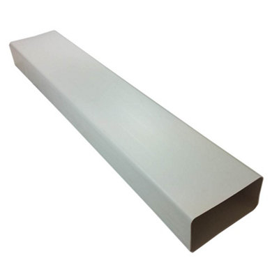 Kair Rectangular Flat Ducting 180mm x 90mm - 1 Metre Length Flat Channel Pipe | DIY at B&Q