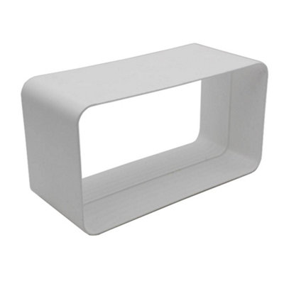 Kair Rectangular Straight Connector 180mm x 90mm Flat Pipe Joint | DIY ...