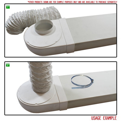 Kair Rotating Elbow Bend Adaptor 204mm x 60mm to 100mm - 4 inch ...
