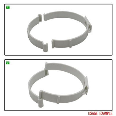 Kair Round Ducting Pipe Retaining Clip 150mm - 6 inch Support Bracket ...