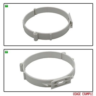 Kair Round Ducting Pipe Retaining Clip 150mm - 6 inch Support Bracket ...
