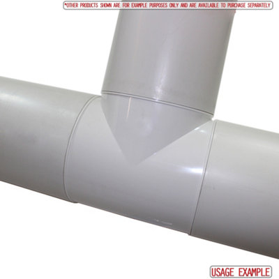 Kair Round Equal T-Piece 100mm - 4 inch Plastic Ducting Tee Junction ...