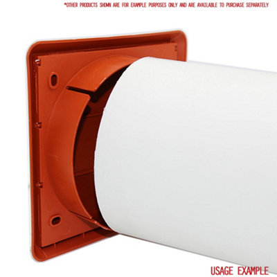 Kair Terracotta Gravity Grille 155mm External Dimension Ducting Air ...