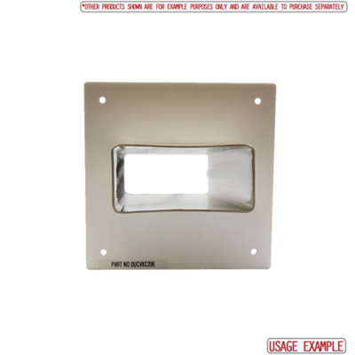 Kair Wall Plate 110mm x 54mm for Rectangular Ducting