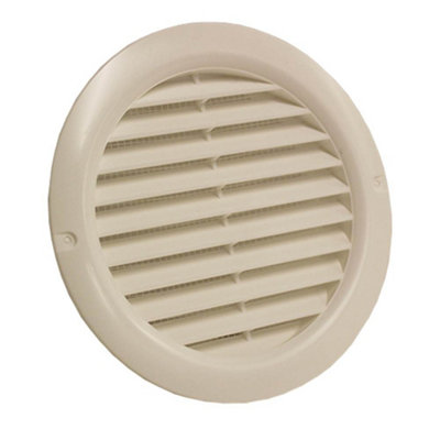 Kair White Circular Vent 158mm Dimension Wall Grille with Fly Screen ...