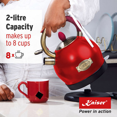 red electric kettle