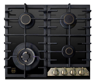 Kaiser Empire 60cm Turbo Gas Hob - 4 Burner Black Cooktop