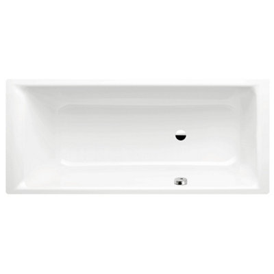 Kaldewei Puro Rectangular Side Overflow No Tap Hole 3.5mm Steel Enamel ...
