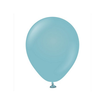 Kalisan Latex Retro Balloons (Pack of 100) Blue Gl (One Size)