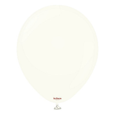 Kalisan Latex Retro Balloons (Pack of 25) White (One Size)