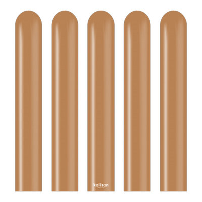 Kalisan Latex Standard Modelling Balloons (Pack of 100) Caramel Brown ...