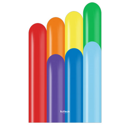 Kalisan Latex Standard Modelling Balloons (Pack of 100) Rainbow (One Size)