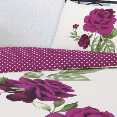 Kampala Hill Isabella Plum Duvet Cover Set Floral Themed Super King ...