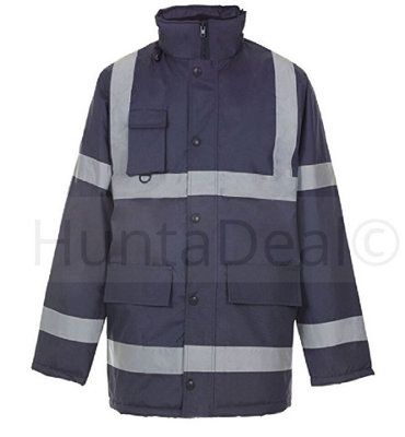 Kapton Hi Vis High Visibility Waterproof Parka Coat Work Safety ...