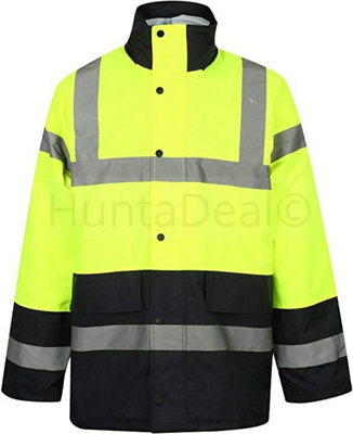Kapton Hi Vis High Visibility Waterproof Two Tone Parka Coat Work ...
