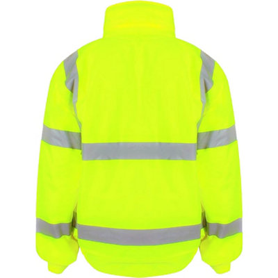 Kapton Hi Viz VIS High Visibility Bomber Contractor Padded Jacket Work ...