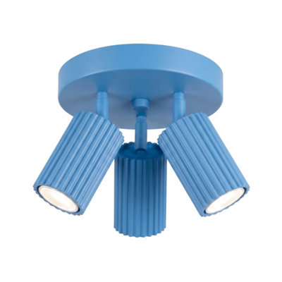 KARBON aluminum light blue 3 Lights minimalist Ceiling lamps