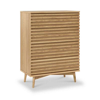 Kari Light Oak 4 Drawer Chest - By Roseland Furniture