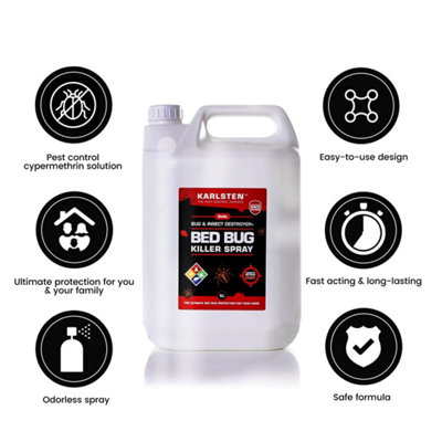 Karlsten Bed Bug Killer - Ultra Strong Pest Control Spray - Pro Bed Bug ...