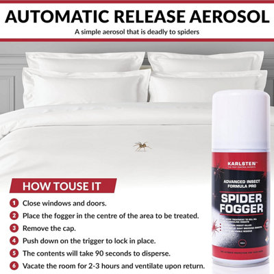 Karlsten High Strength Spider Killer fogger Spray Fast Spider Kills One ...
