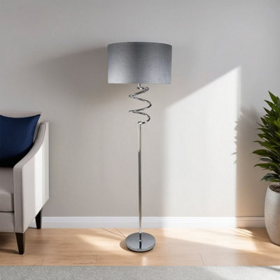 Kasi 158cm Floor Lamp Polished Chrome | DIY at B&Q