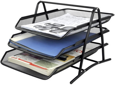 KAV 3 Tier 3 Trays Office Filing A4 Document Letter Paper Holder ...