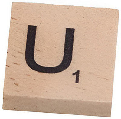 KAV 400 Pieces Wooden Alphabet Tiles with Black Crafts A-Z Capital ...