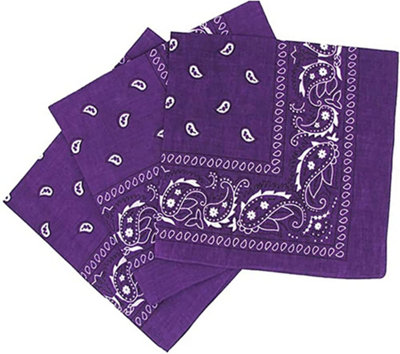 KAV 55x55cm Set of 3 Bandanas face mask Assorted Paisley Bandana - Head ...