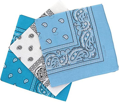 KAV 55x55cm Set of 3 Bandanas face mask Assorted Paisley Bandana - Head ...