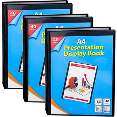 Buy KAV A4 Display Presentation Book - 40 Pockets, 80 Views - Acid Free Copy Safe Durable PP ...