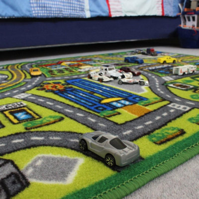 KAV Children's Play Road Mat for kids - 80 x 110 cm Rug Nursery ...