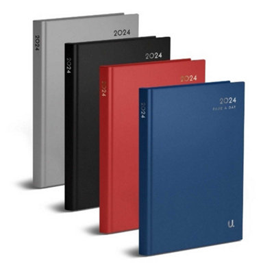 KAV Classic Pocket Diary 2024-2025 Assorted Colours X1 Silver Foil Text ...