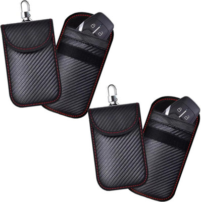 KAV Faraday Key Fob Protector Carbon Fiber Compact RFID Signal Blocking ...