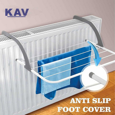 KAV Foldable Indoor Cloth Airer Drying Radiator 5 Bars with Waterproof ...