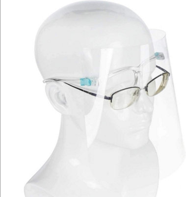 KAV Full Face Protector Shield Visor with Glasses Frame Splash Shield ...