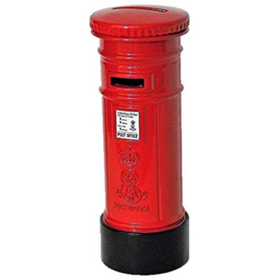KAV Money Boxes London Post Box, Red Die Cast Money Bank British Phone ...