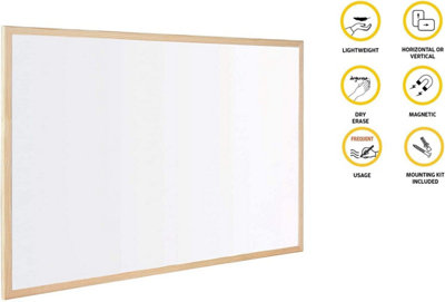KAV Non-Magnetic Dry Wipe Board - Dry Erase White Board as Notice Board ...