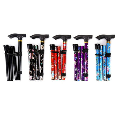 KAV Walking Stick, Easy Adjustable Height Folding Extendable Walking ...