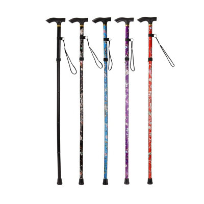 KAV Walking Stick, Easy Adjustable Height Folding Extendable Walking ...