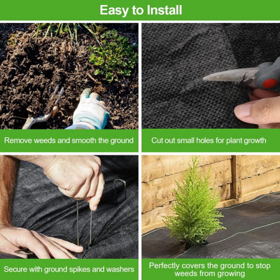 KAV Weed Control Membrane Cover and Plants Barrier Sheet for Ground for ...