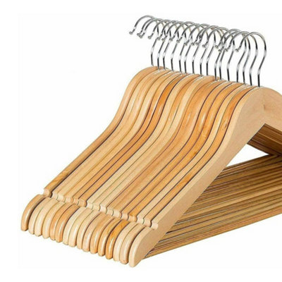KAV Wooden Hangers with Steel Hook for Coat, Clothes, Trouser, Dress ...