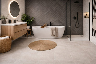 KAVIAN LIGHT GREY MATT PORCELAIN FLOOR TILES (21 PACK - 3 BOX - 3.72M2 ...