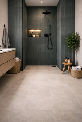 Kavian Light Grey Matt Porcelain Floor Tiles (70 Pack - 10 Box - 12.4m2 ...