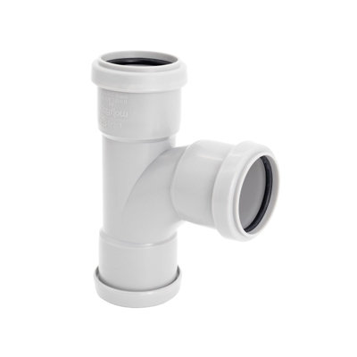 Kayflow 32mm Push-Fit 88 Degrees Swept Branch (Triple Socket) - White