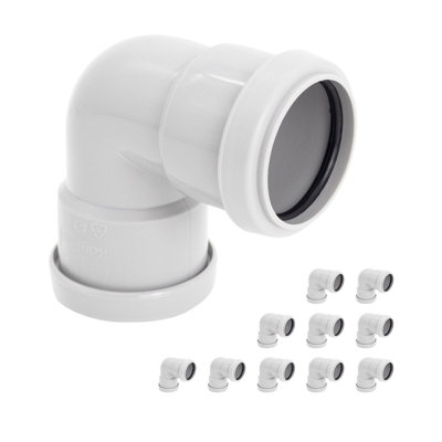 Kayflow 40mm Push-Fit 90 Degrees Knuckle Bend (Double Socket) (10 Pack ...