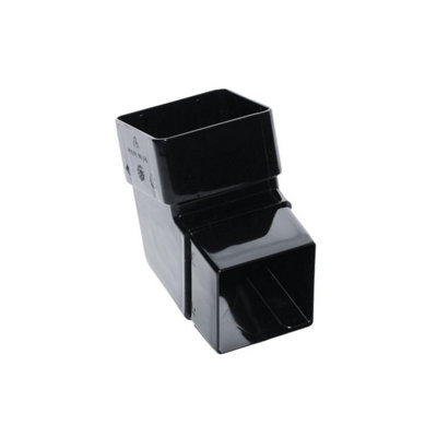 Kayflow Rainwater Square Pipe Bend Black (65mm)