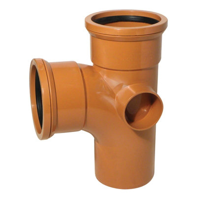 Kayflow (UG44) Underground Drainage - 90 deg Junction (Dbl. Socket with Twin Boss)