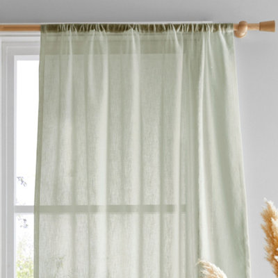 Kayla Textured 100% Recycled Polyester Green Voile Panel