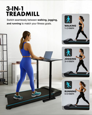 Kayman 3-in-1 Walking Pad Treadmill - Under Desk Electric Treadmill ...