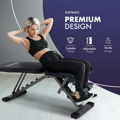 Kayman Adjustable Weight Bench, 6 Back, 4 Seat, 3 Leg Levels, Workout ...